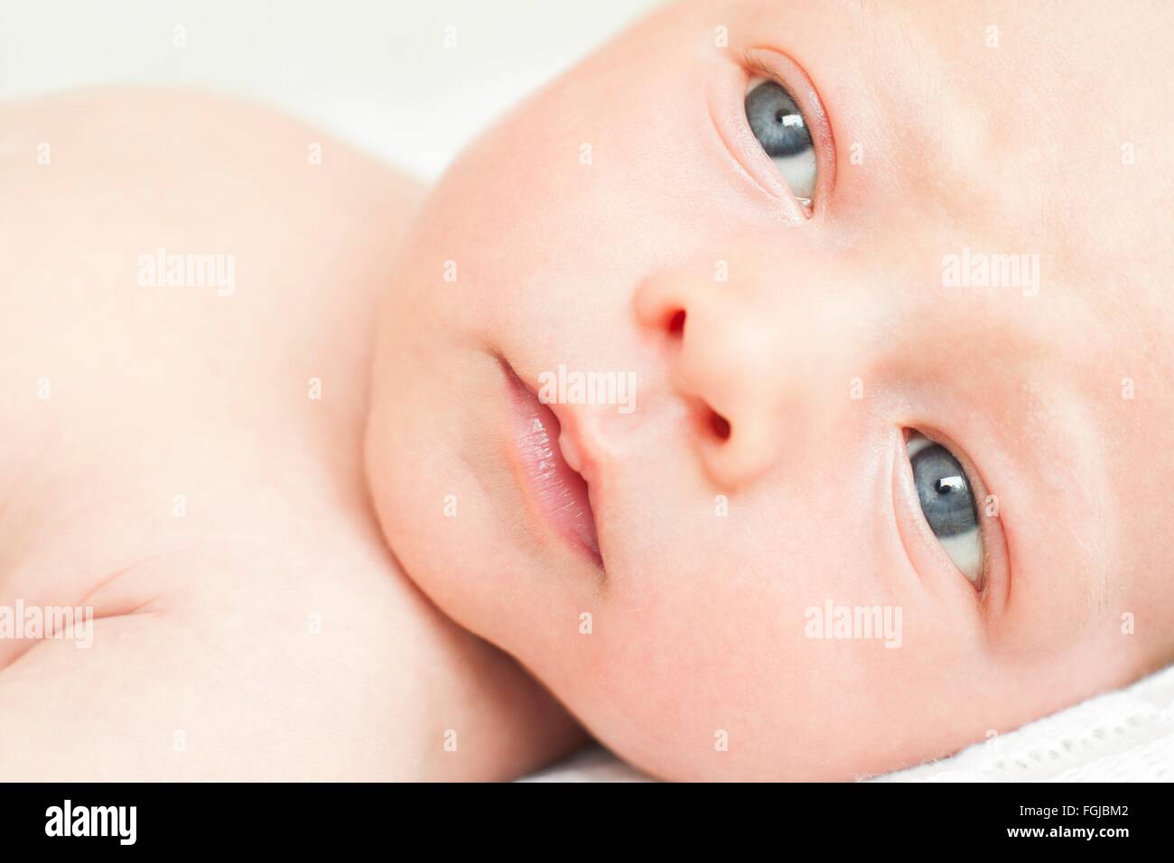 Closeup portrait newborn baby boy hi-res stock photography and images ...