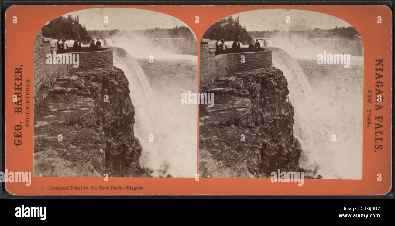 A view of Prospect Point in Niagara Falls, captured by George Barker. The image shows the ...