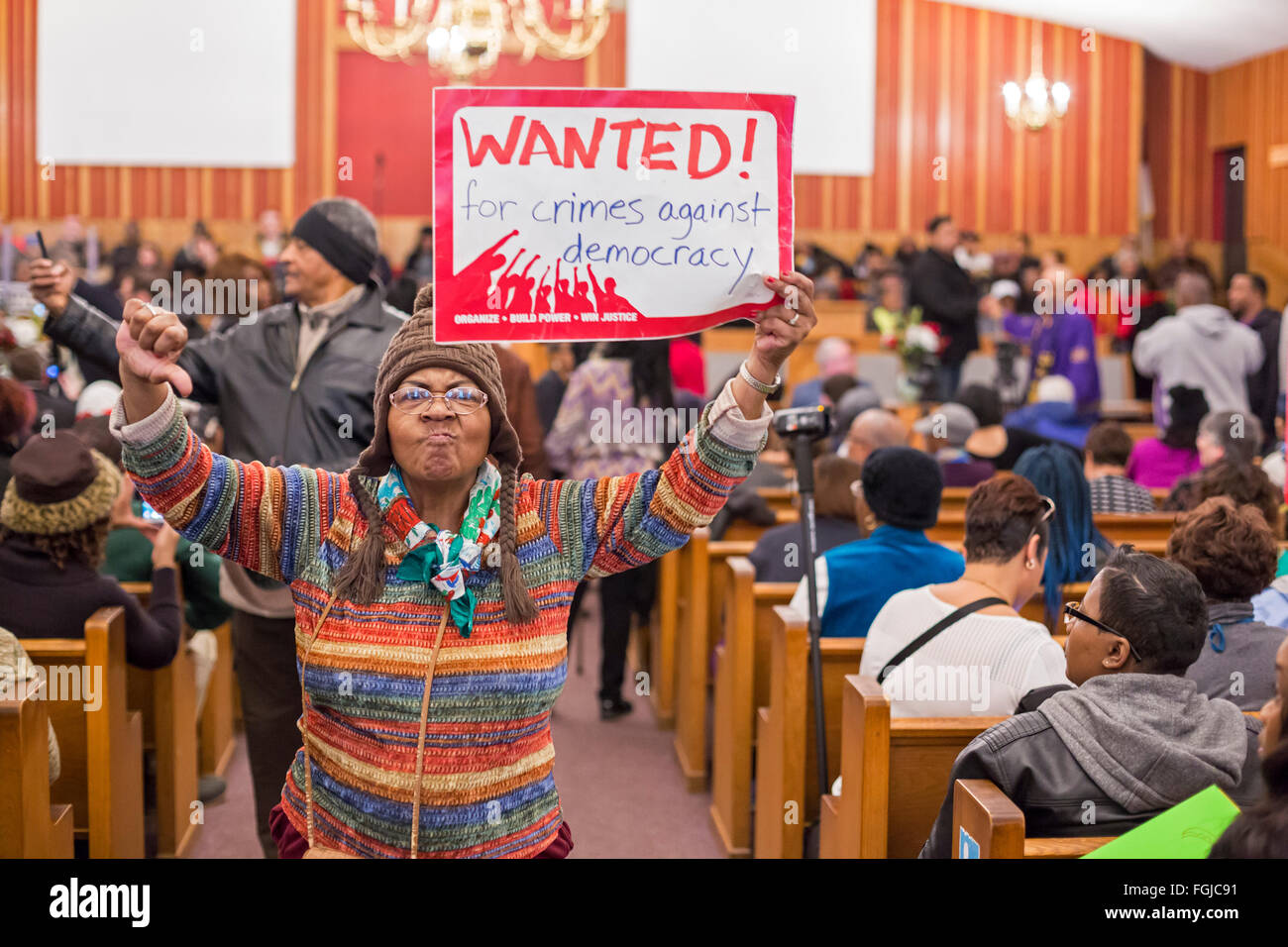 Flint, Michigan USA - 19th February 2016 - Residents rallied at ...