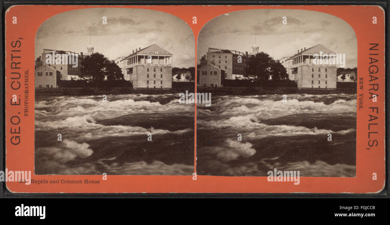 A photograph by George E. Curtis capturing the rapids and Cataract ...