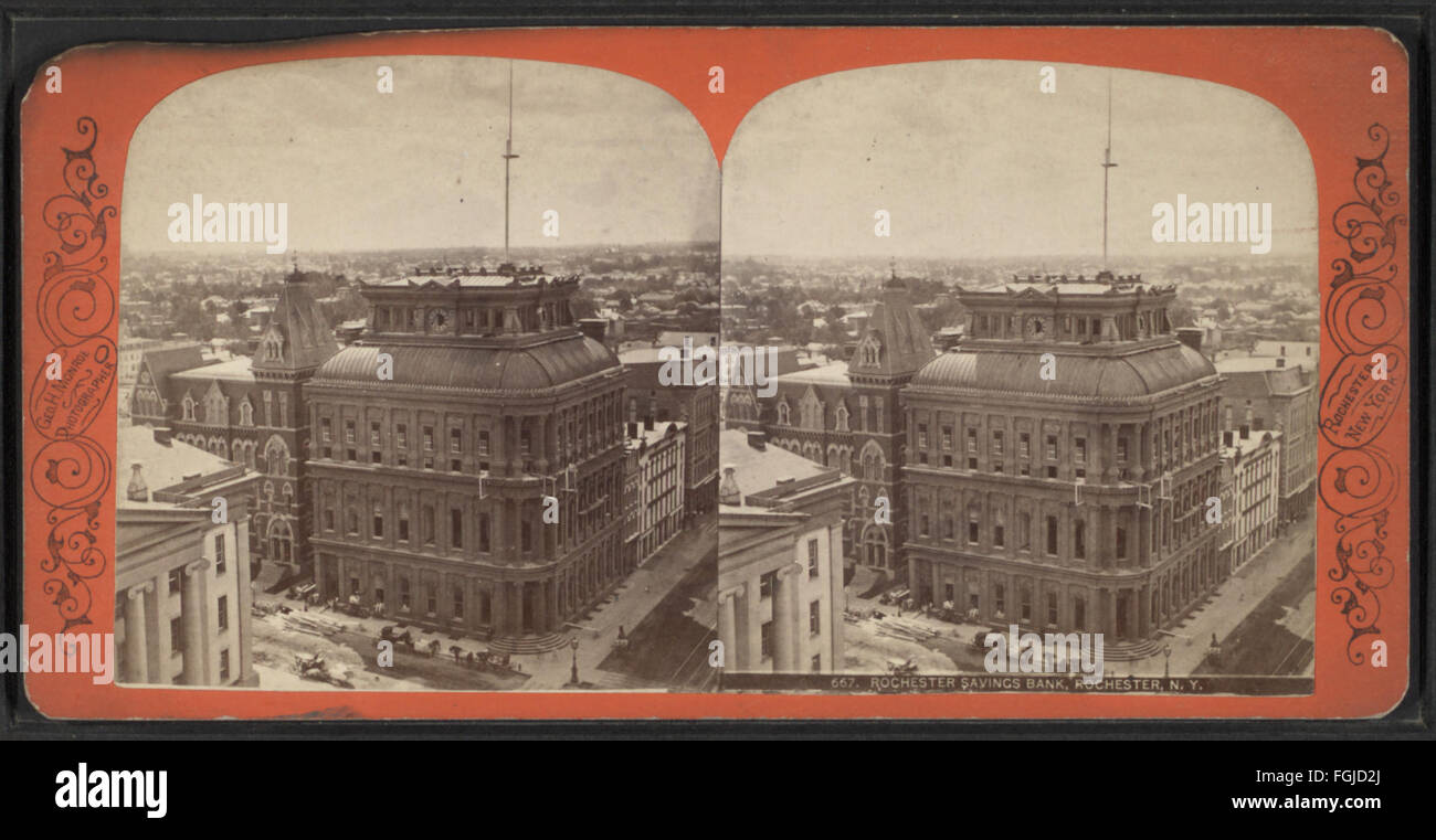 Photograph by George H. Monroe of the Rochester Savings Bank in ...