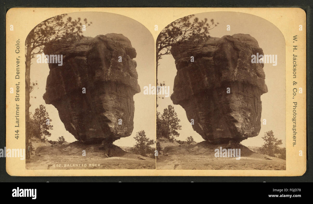 A photograph of Balanced Rock, a notable geological formation captured ...