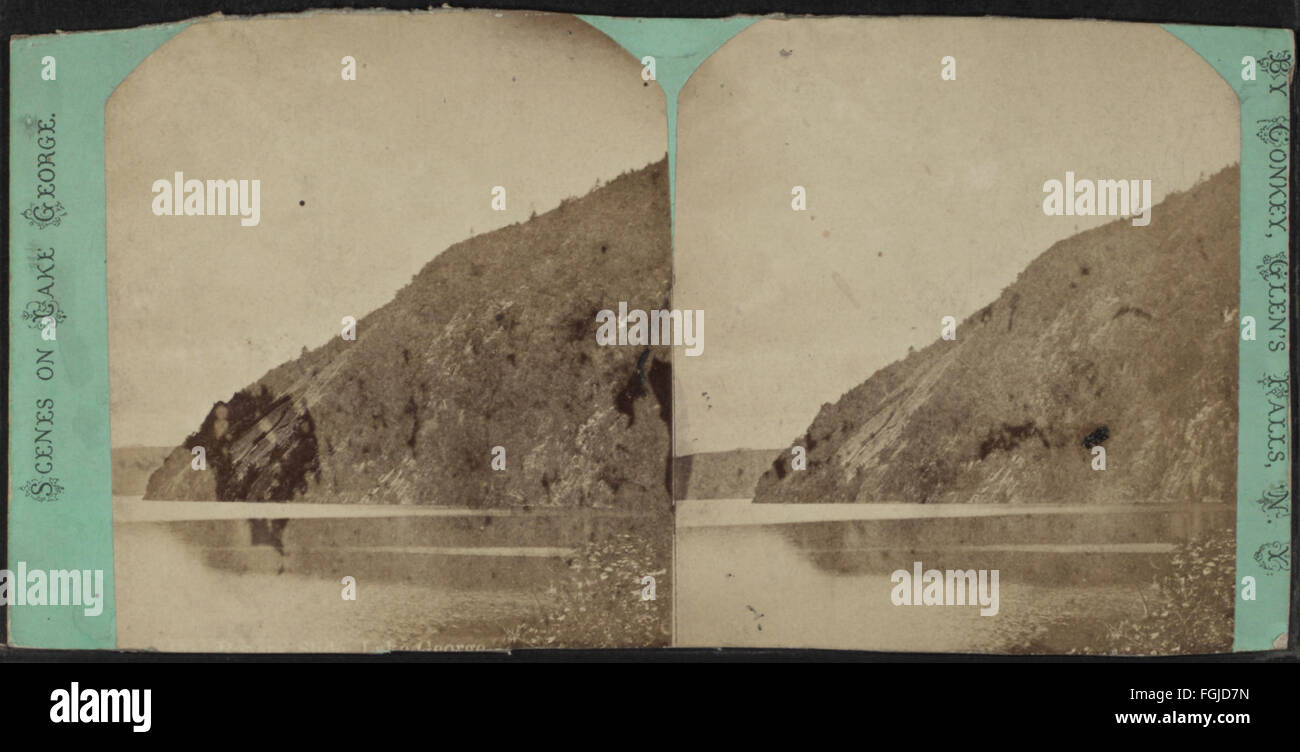 A photograph of Rogers Slide, a notable natural feature at Lake George ...