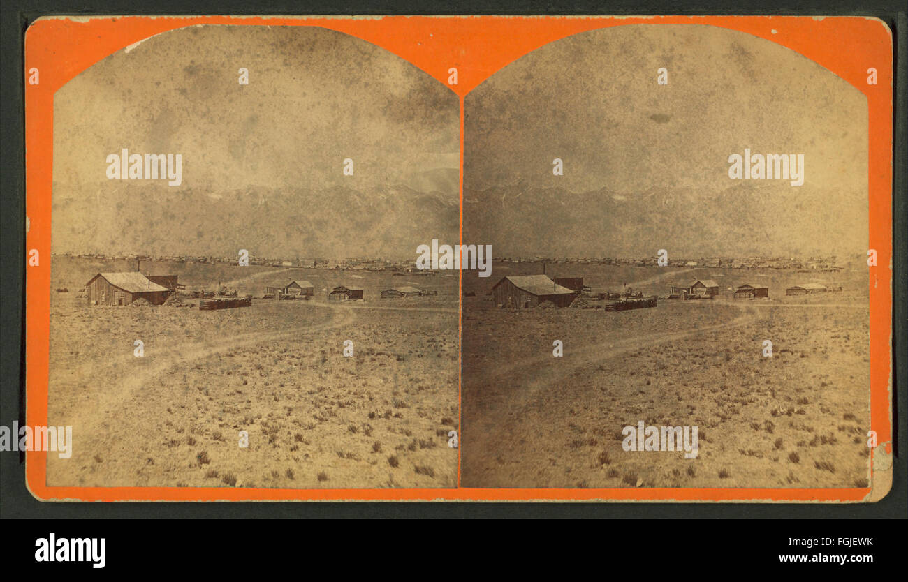 A photograph by Charles E. Emery showing the Silver Cliff mine ...