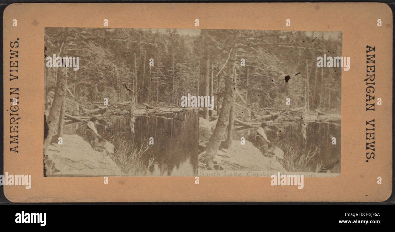 A photograph of South Lake in the Catskill Mountains, capturing the ...
