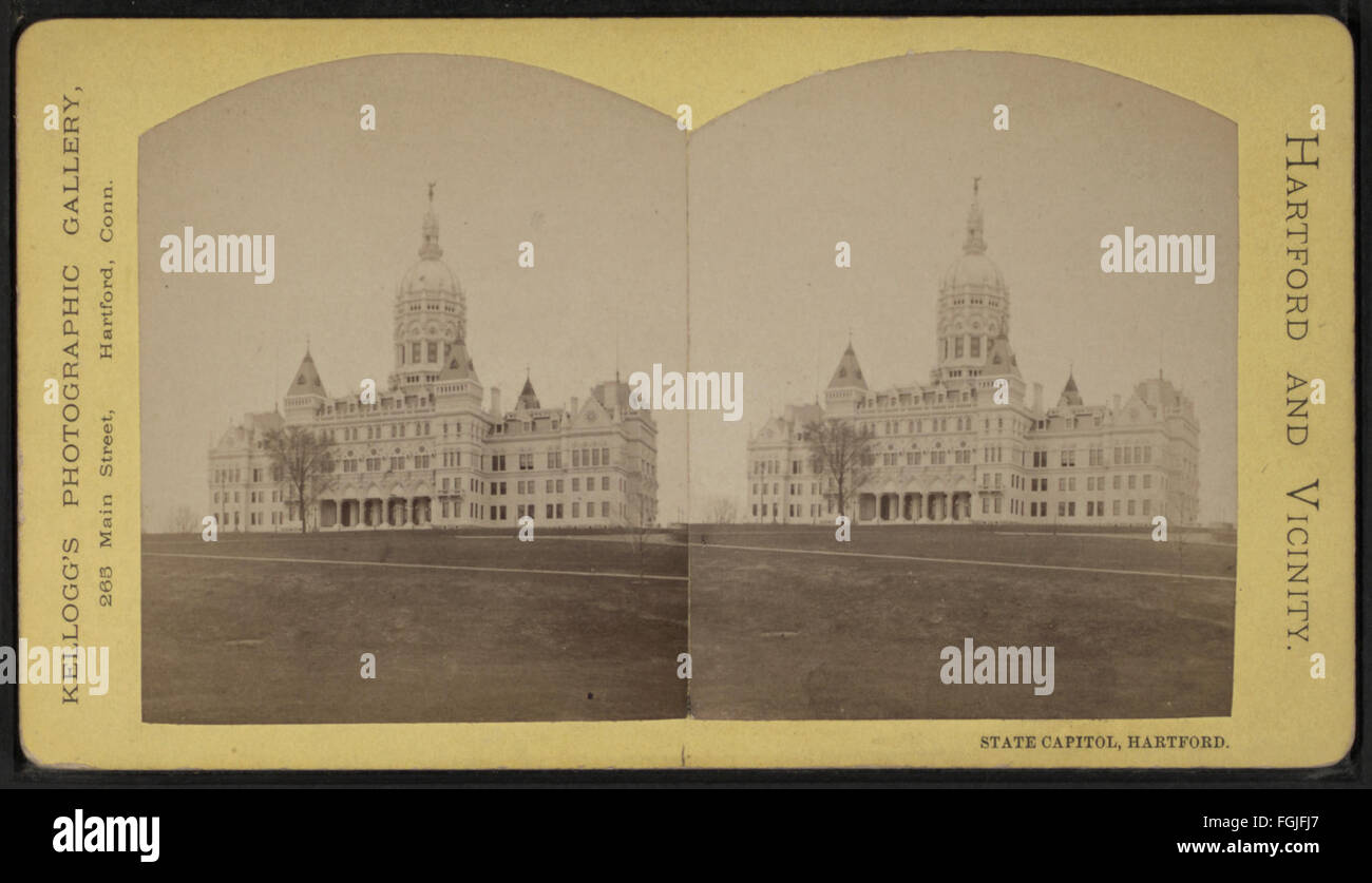 A photograph by Edwin P. Kellogg showing the State Capitol in Hartford ...