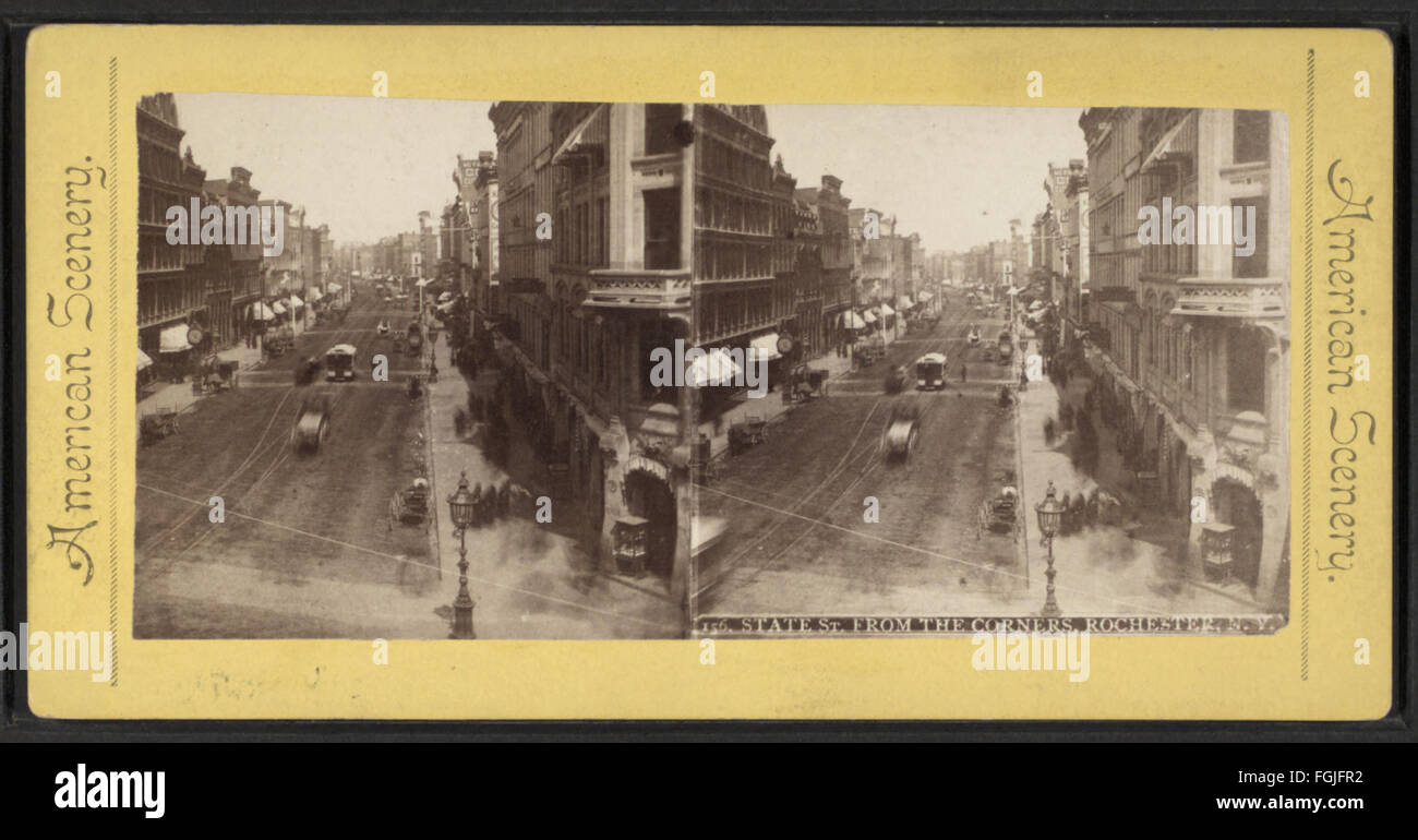 A photograph from the Robert N. Dennis collection showing State Street ...