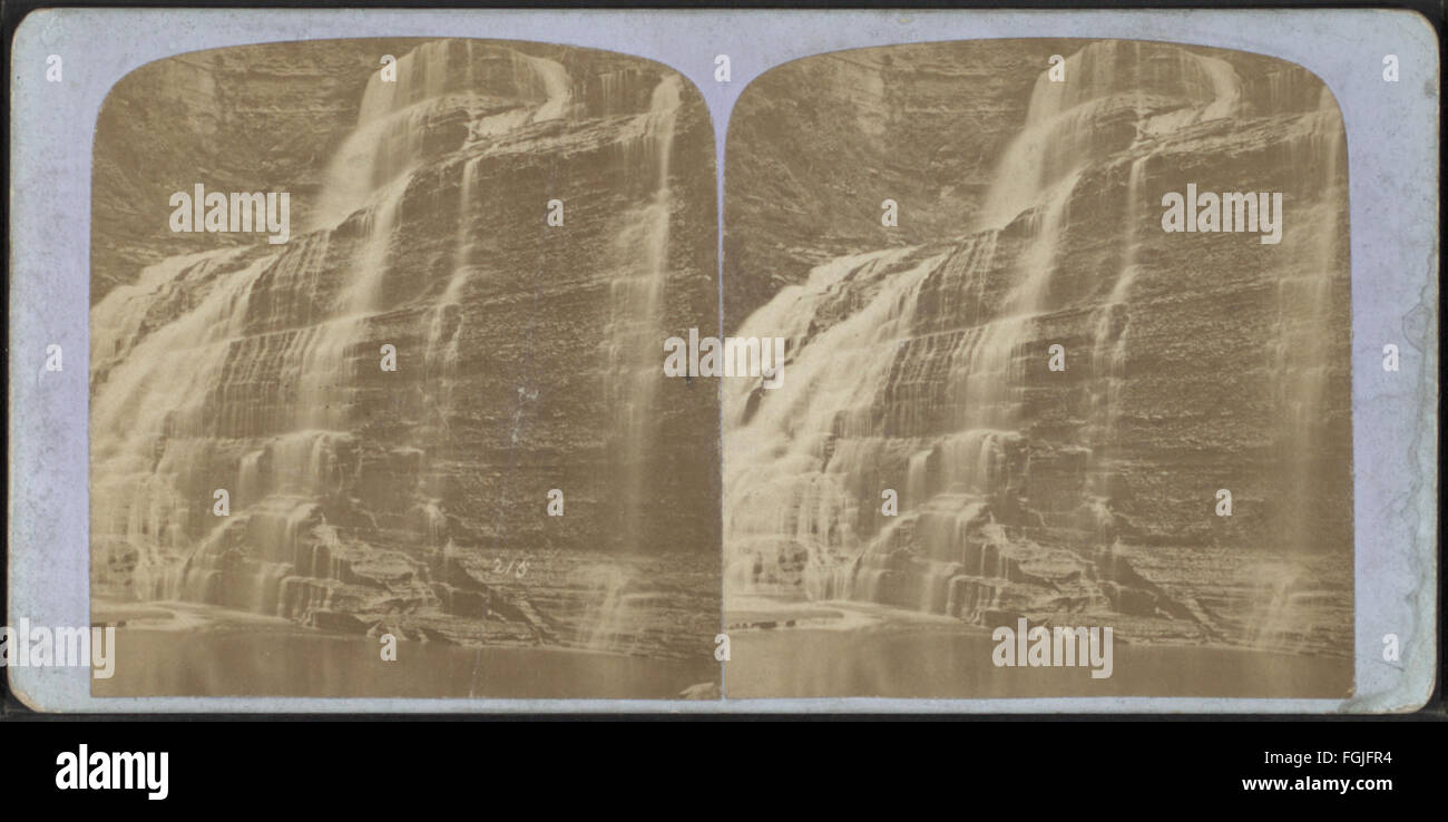 This photograph by G. F. Gates captures the base of Lucifer Falls ...