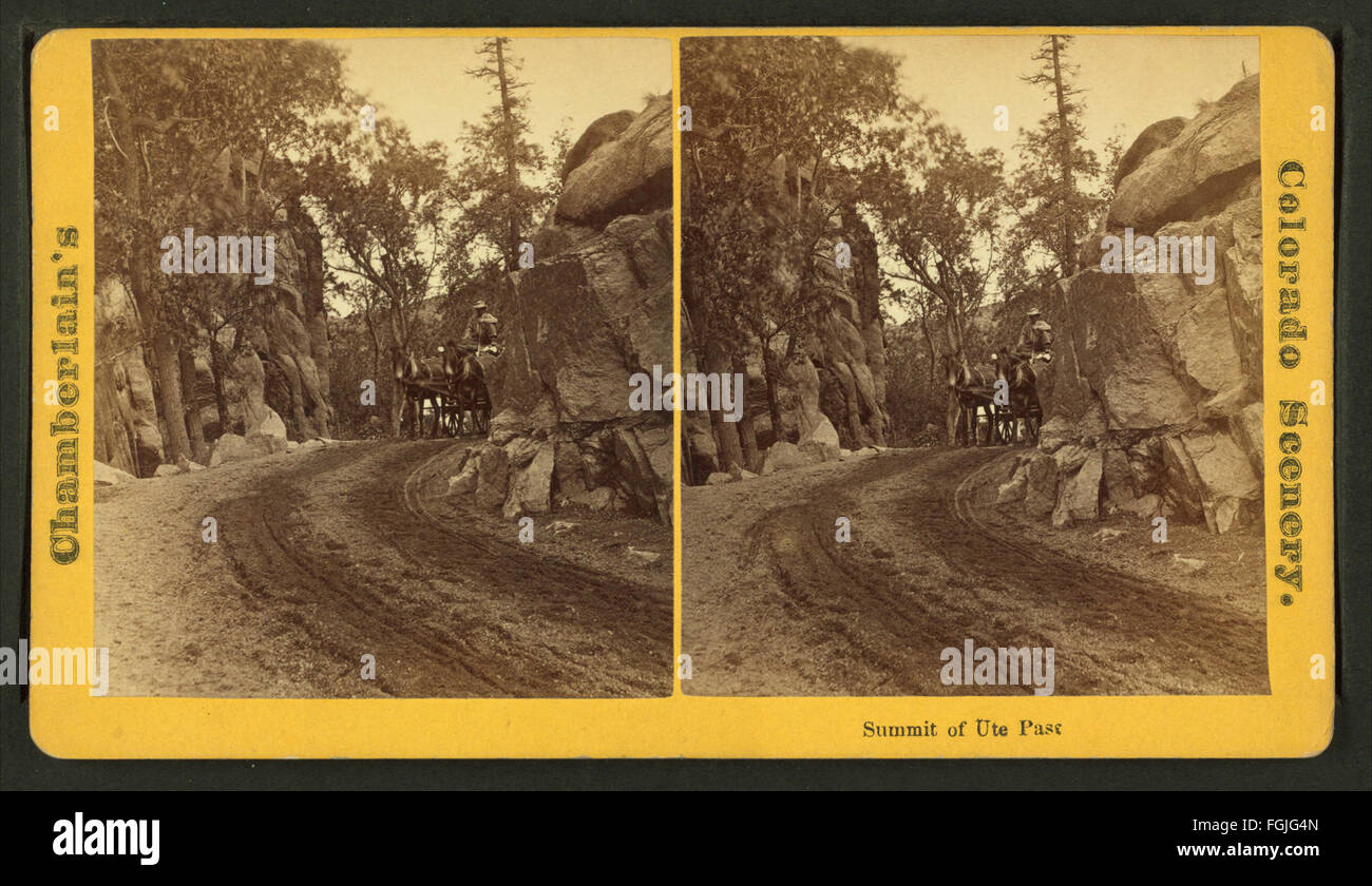 A photograph taken at the summit of Ute Pass, showcasing the ...