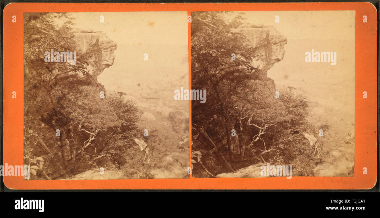 A photograph by J. B. Linn showing Sunset Rock, located on the western ...