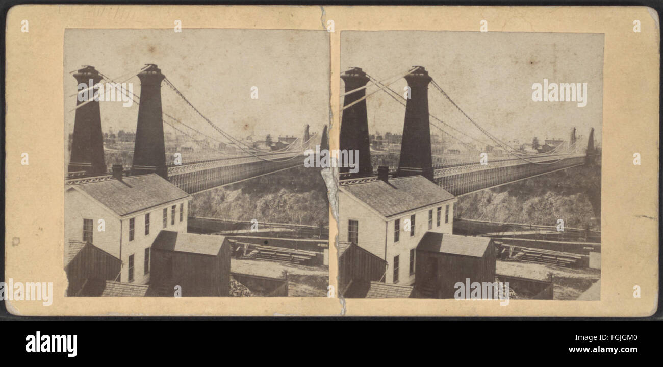 Photograph of the Suspension Bridge at Niagara Falls, showcasing its ...