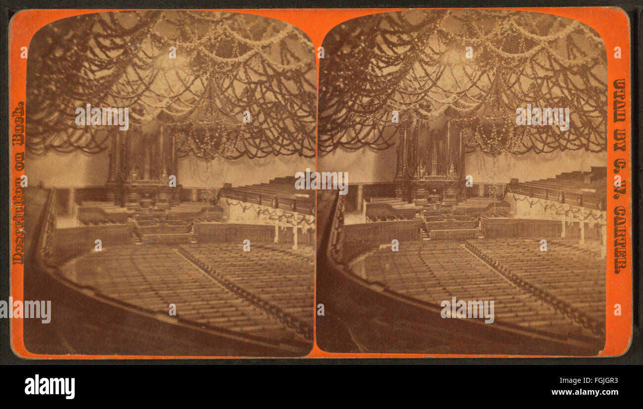 A photograph of the Tabernacle building in Salt Lake City, taken by C ...