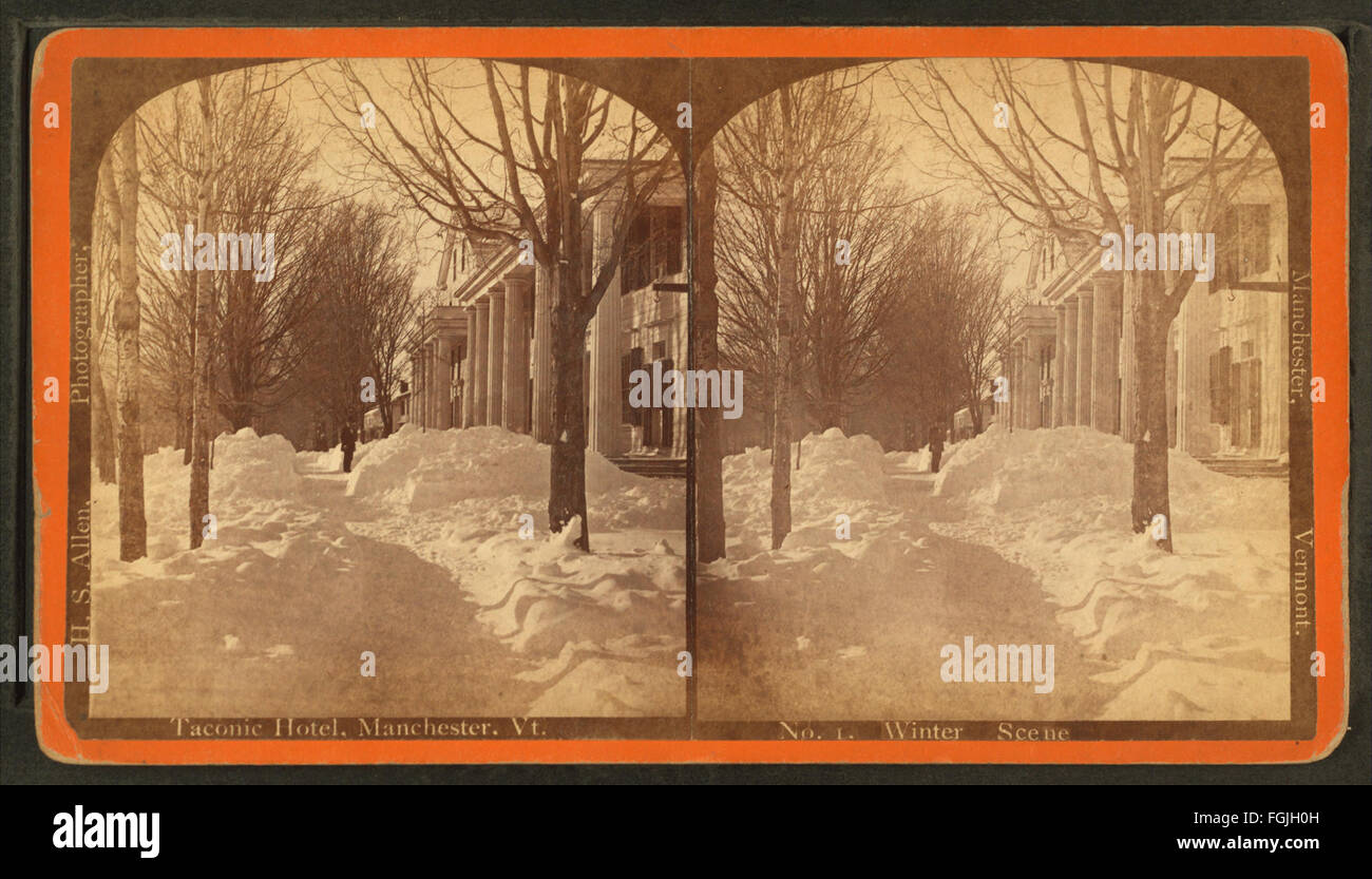 This winter photograph by Henry S. Allen depicts the Taconic Hotel in ...