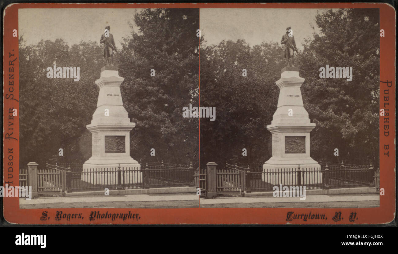 This photograph by S. Rogers shows the Andre Monument in Tarrytown, New ...