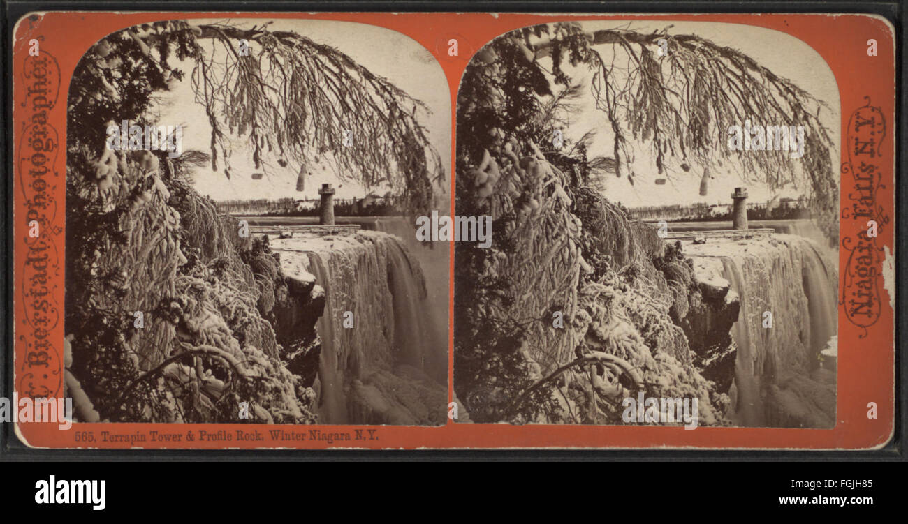 A winter photograph capturing Terrapin Tower and Profile Rock, two ...