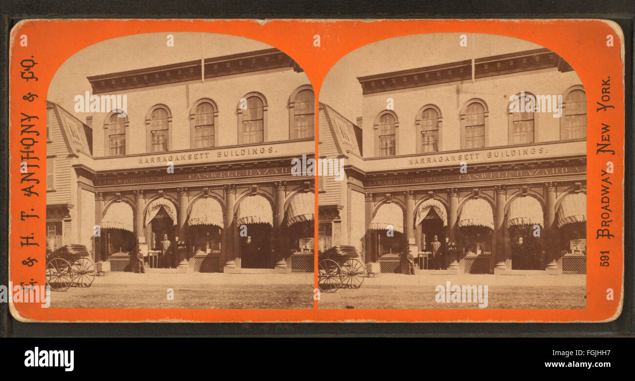 A photograph showing Thames Street and A.J. Ward's establishment ...