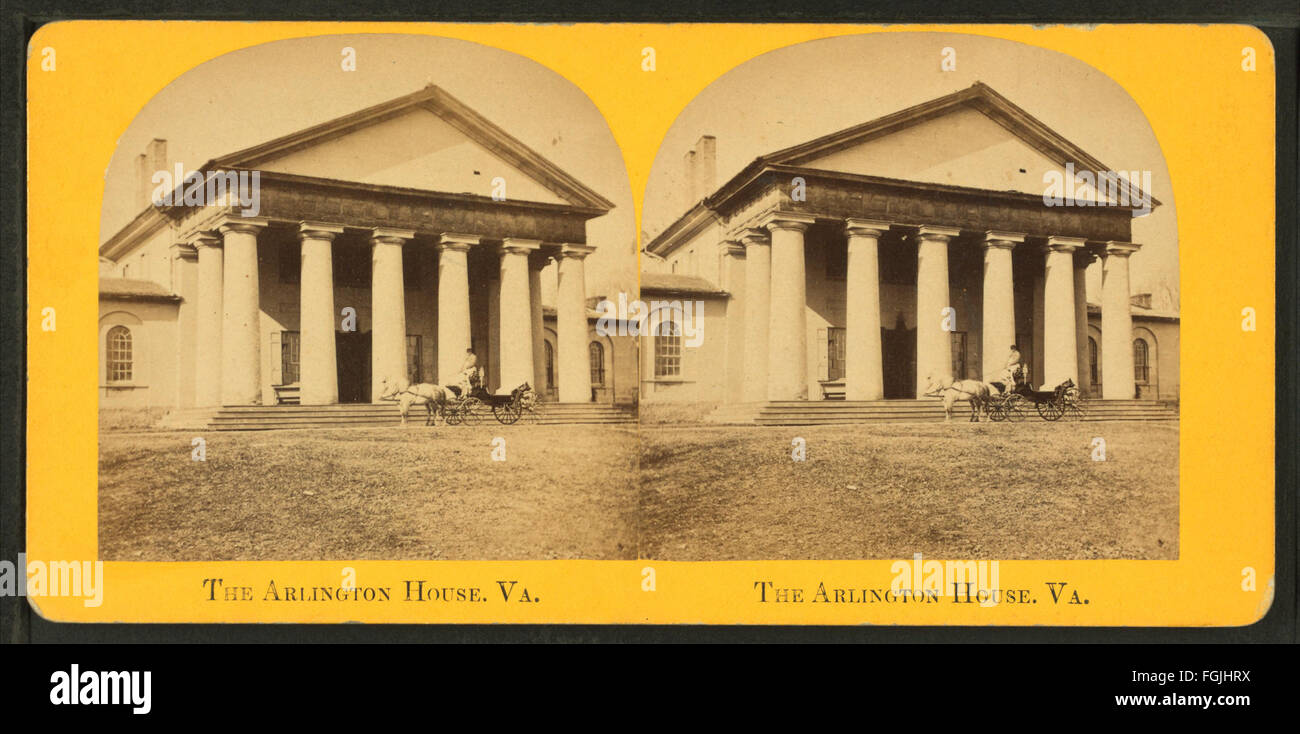 This photograph depicts the Arlington House in Virginia, showcasing its ...