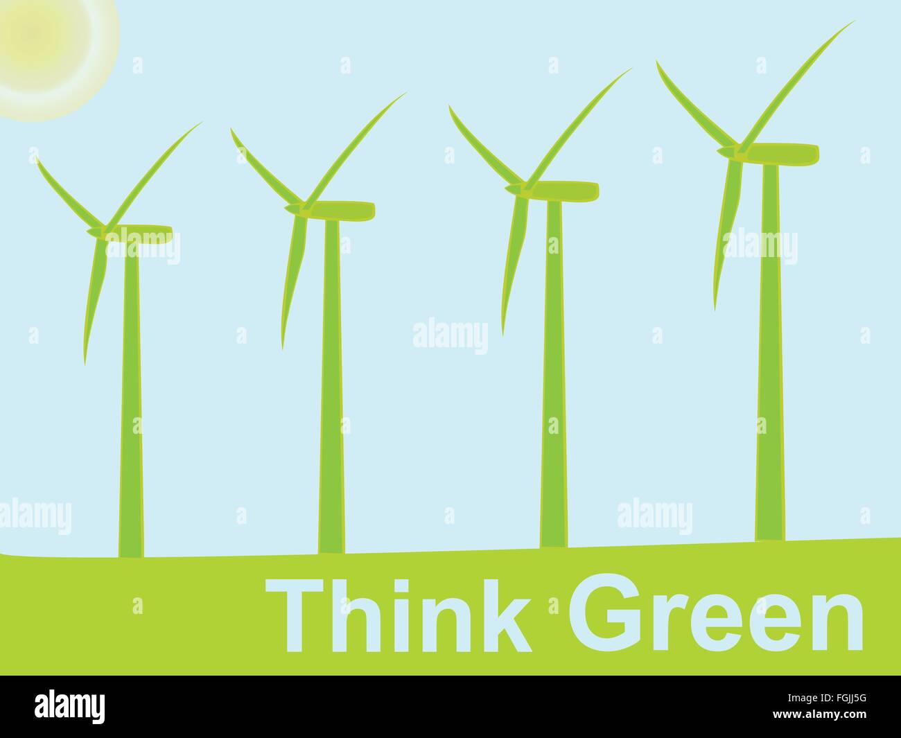 Green alternative wind energy renewable Stock Vector Images - Alamy