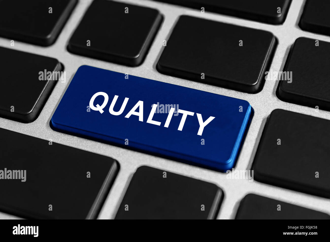 best quality button on keyboard, business concept Stock Photo - Alamy