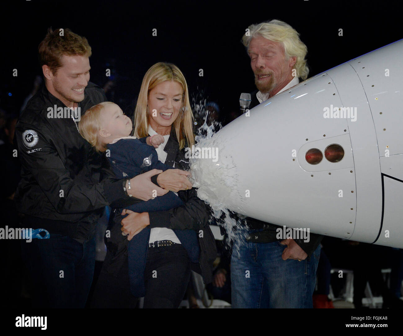 Mojave, California, USA. 19th February, 2016. SAM BRANSON, with wife ...