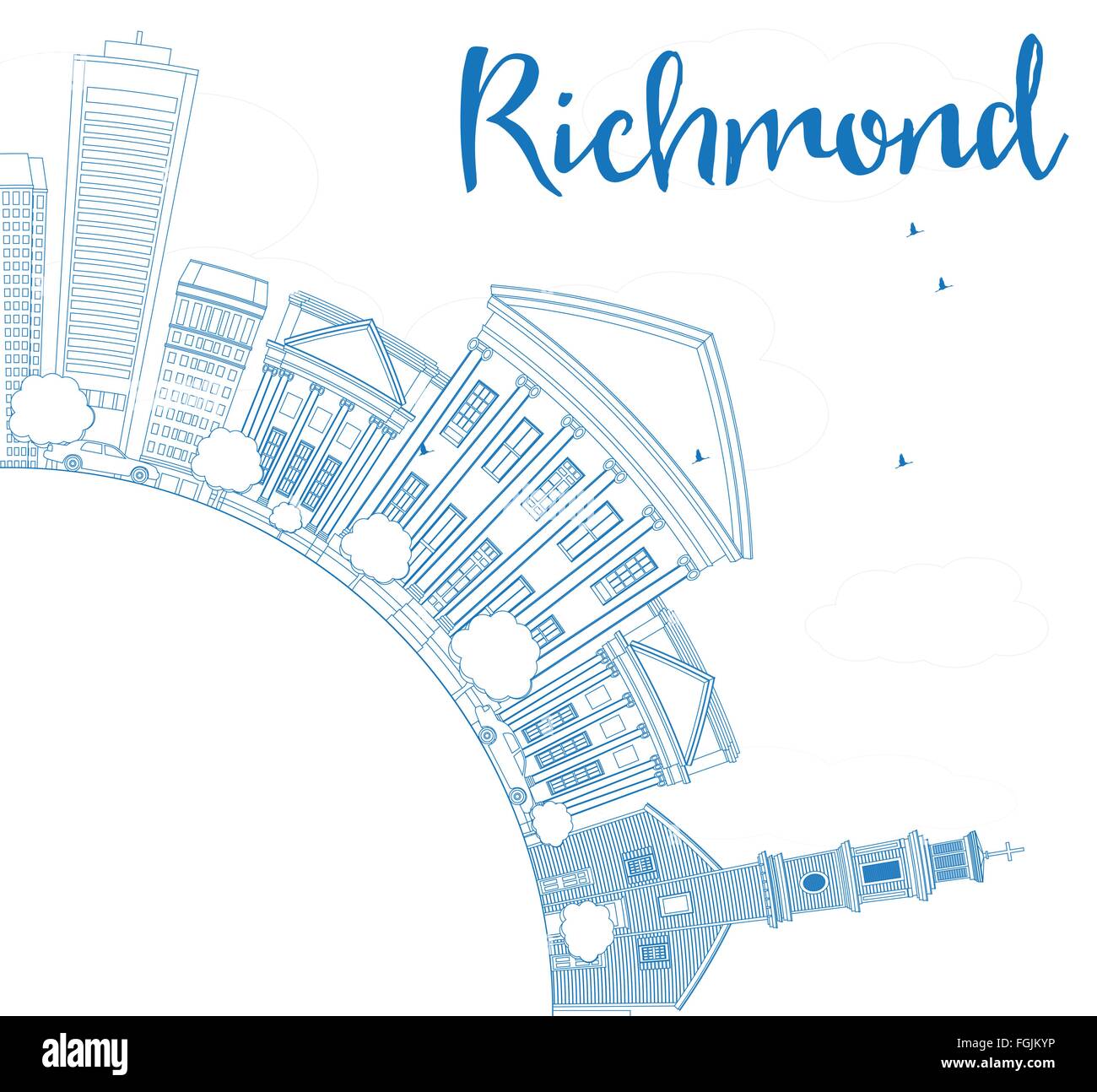 Downtown richmond Stock Vector Images - Alamy