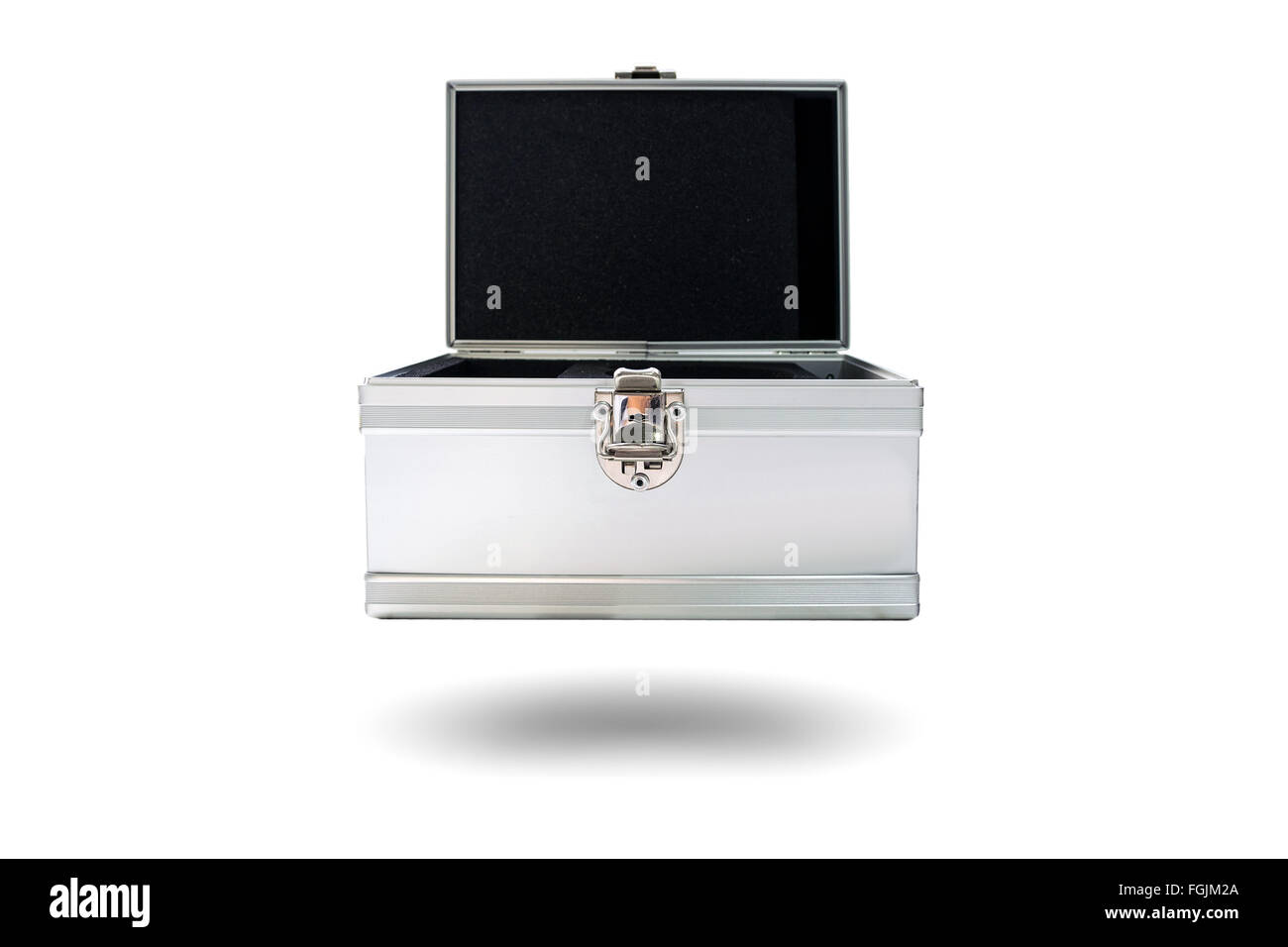 Aluminum silver toolbox isolated on white background Stock Photo - Alamy