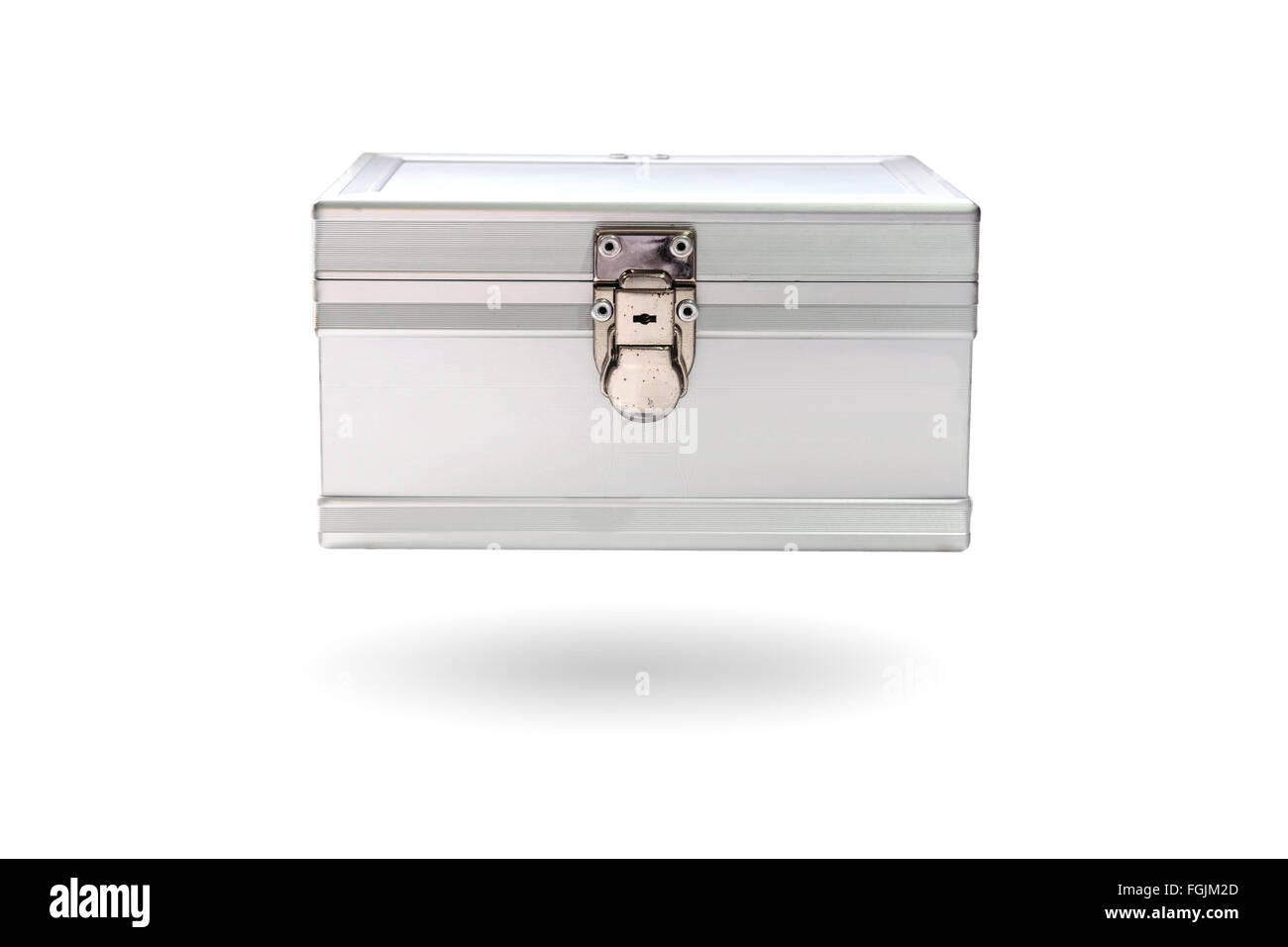 Aluminum silver toolbox isolated on white background Stock Photo - Alamy