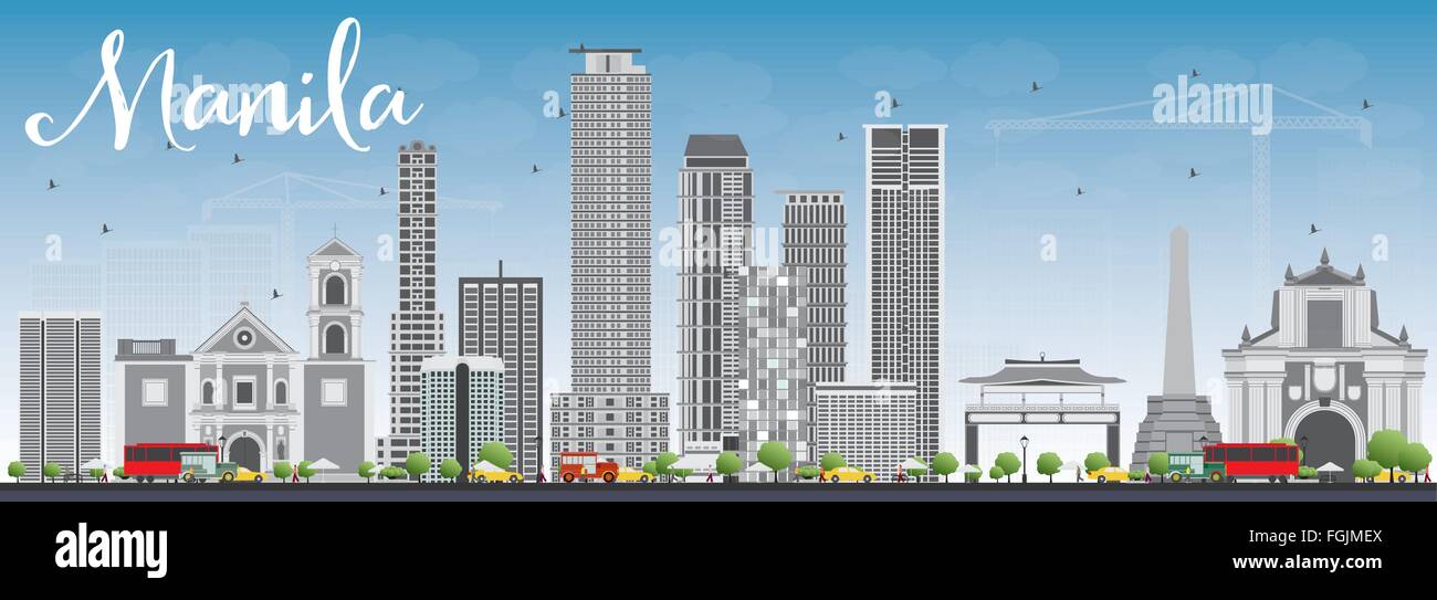 Manila symbol skyline hi-res stock photography and images - Alamy
