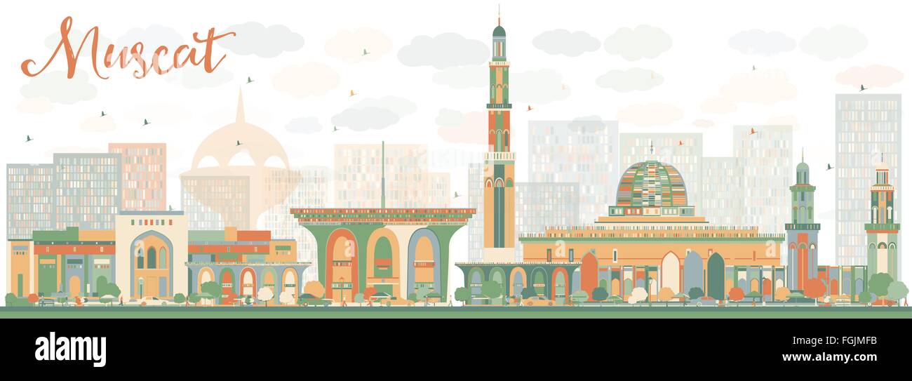 Oman muscat green mosque Stock Vector Images - Alamy