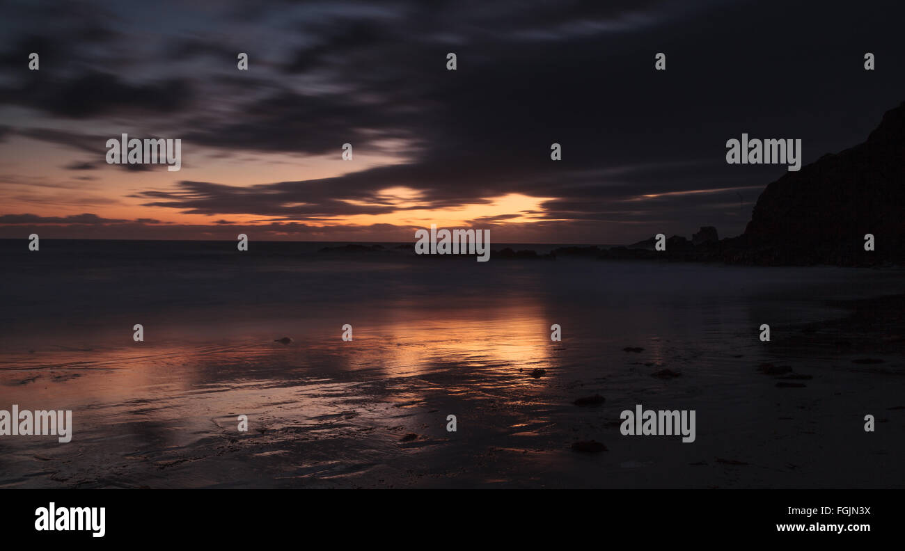 Rain clouds over Crescent Bay in the fall in Laguna Beach, California ...