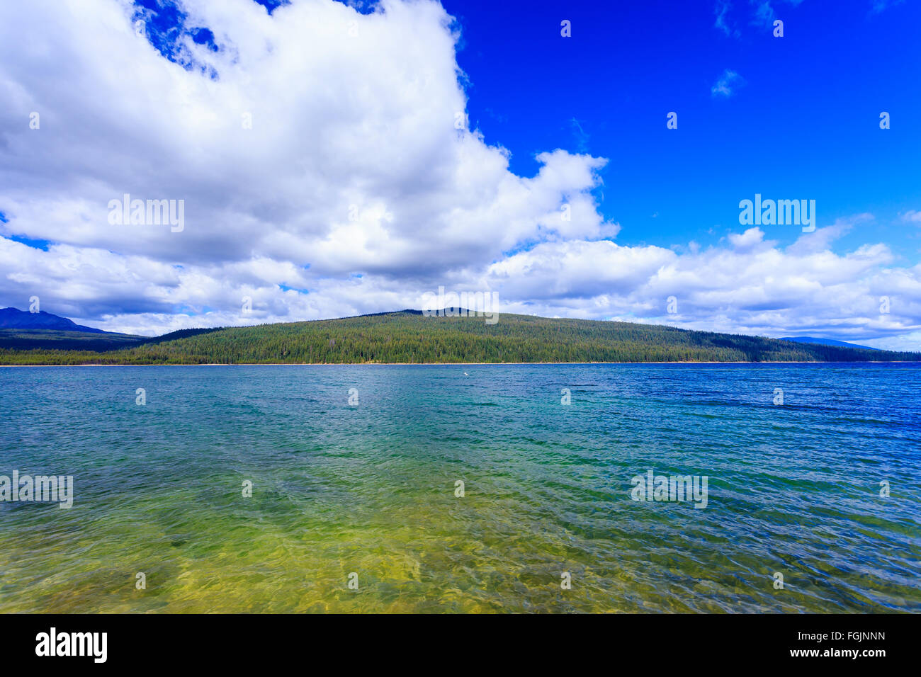 Crescent Lake in Central Oregon is extremely clear due to spring creek ...