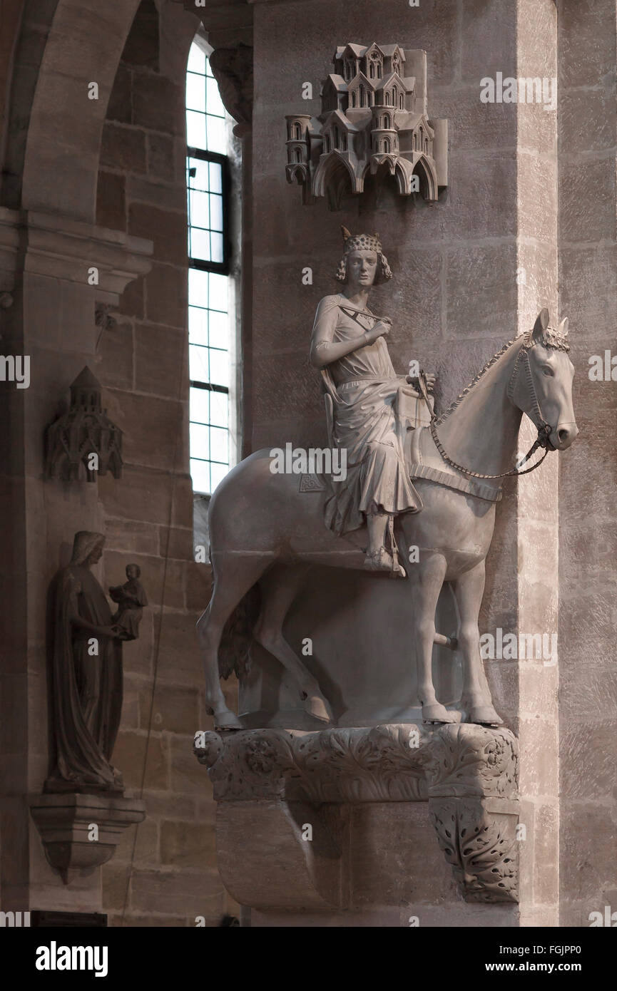 Bamberger horse-rider, stone equestrian statue, medieval, Bamberg ...