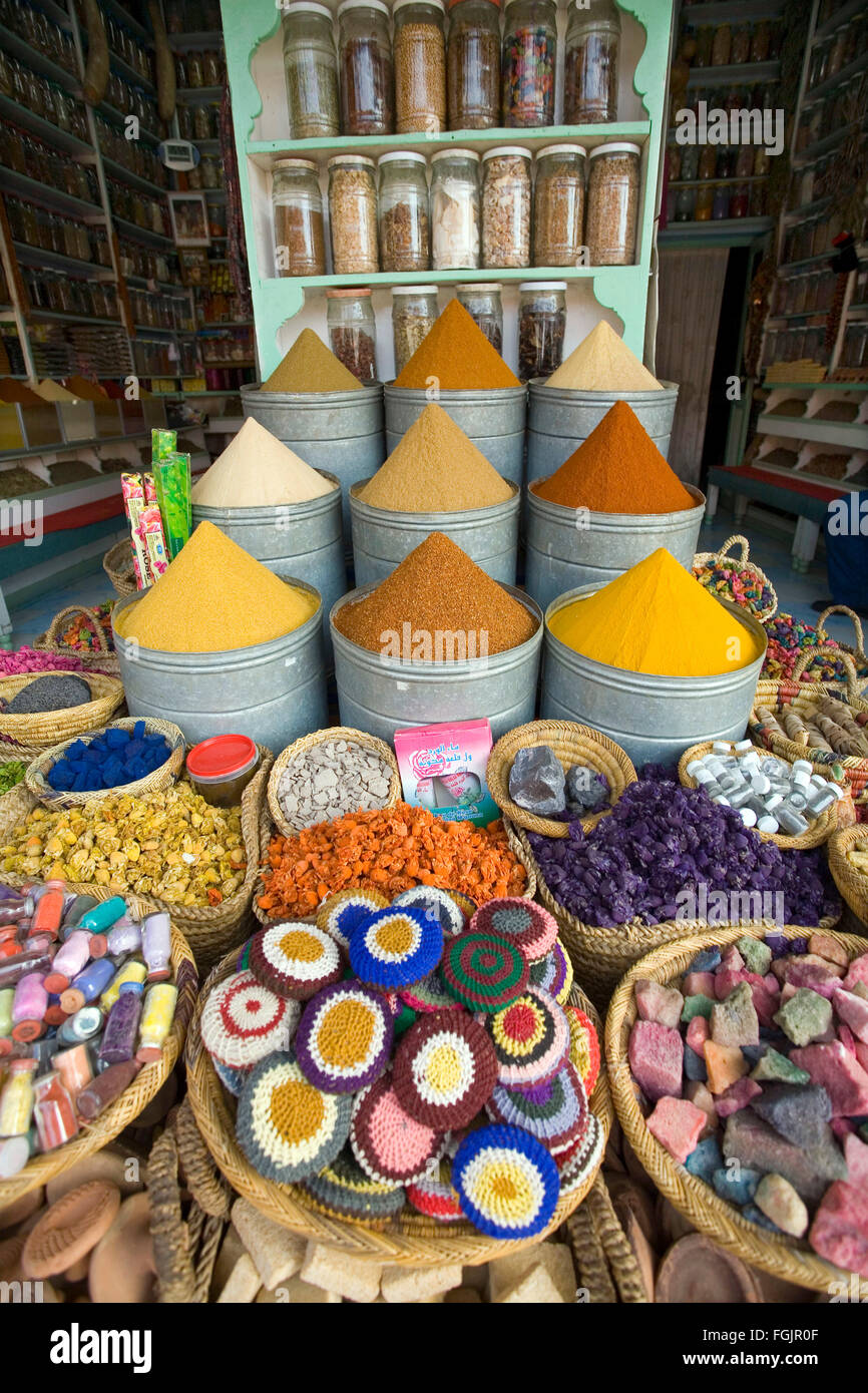 Colorful Spices shop in Marrakech . Morocco Stock Photo - Alamy