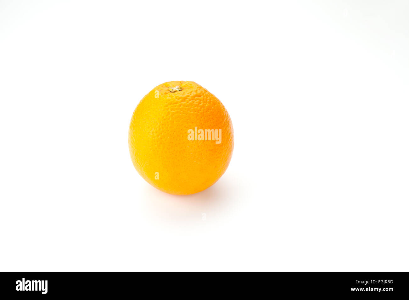 Single orange fruit isolated on a white background Stock Photo - Alamy