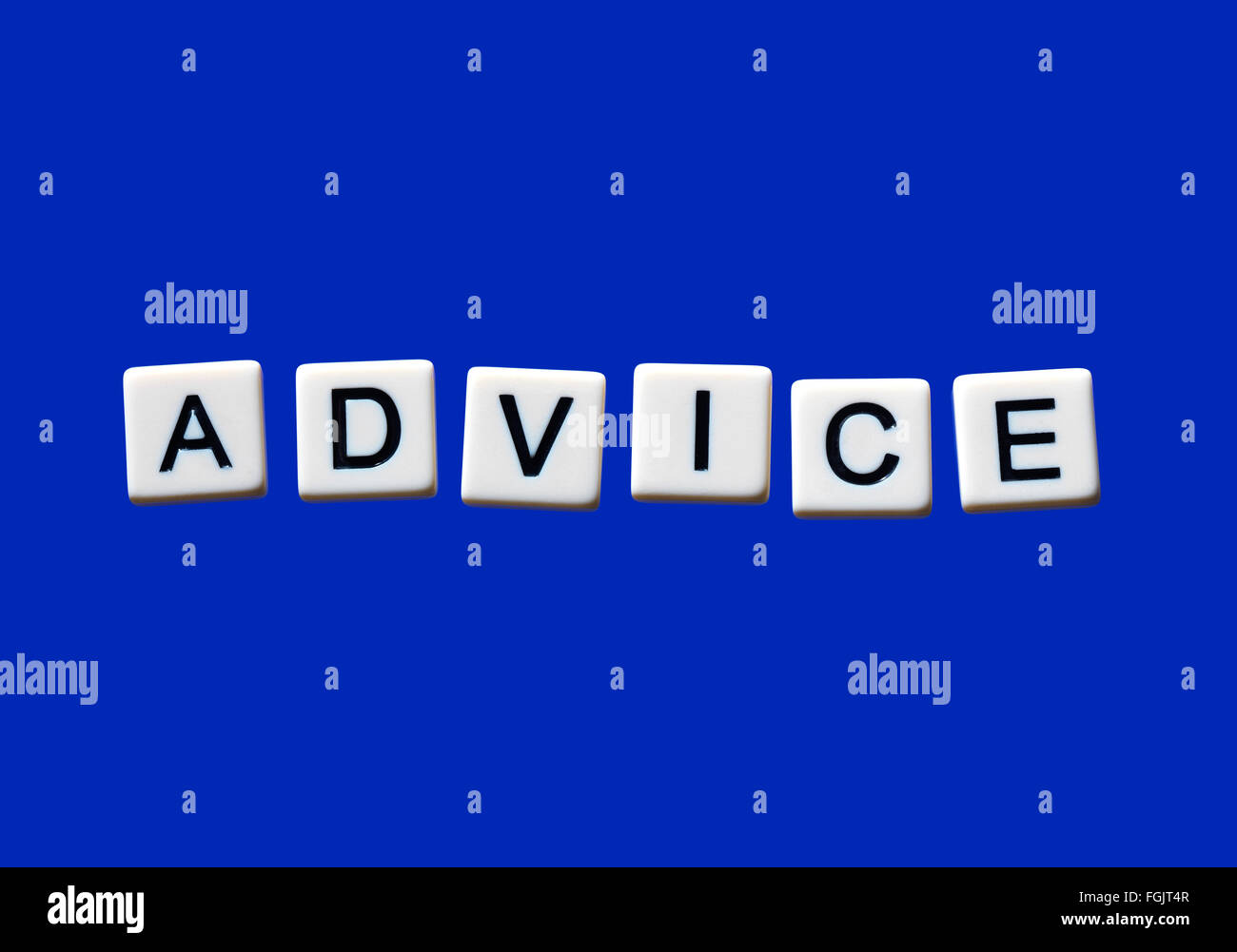 Advice highlighted on white blocks Stock Photo - Alamy