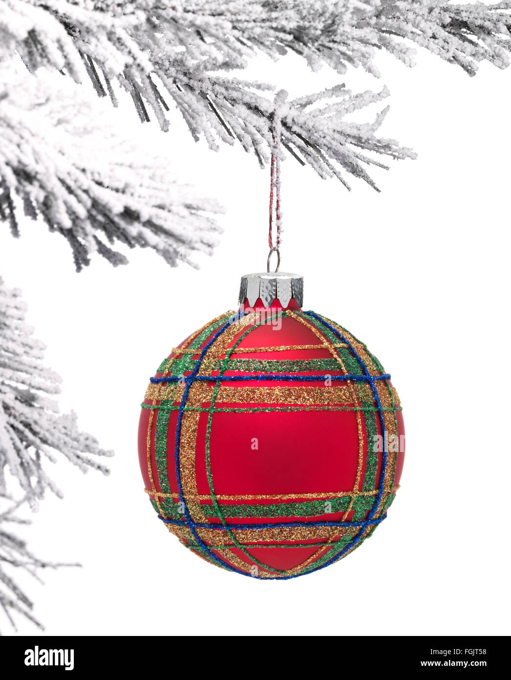 Christmas tree with a Bauble Stock Photo - Alamy