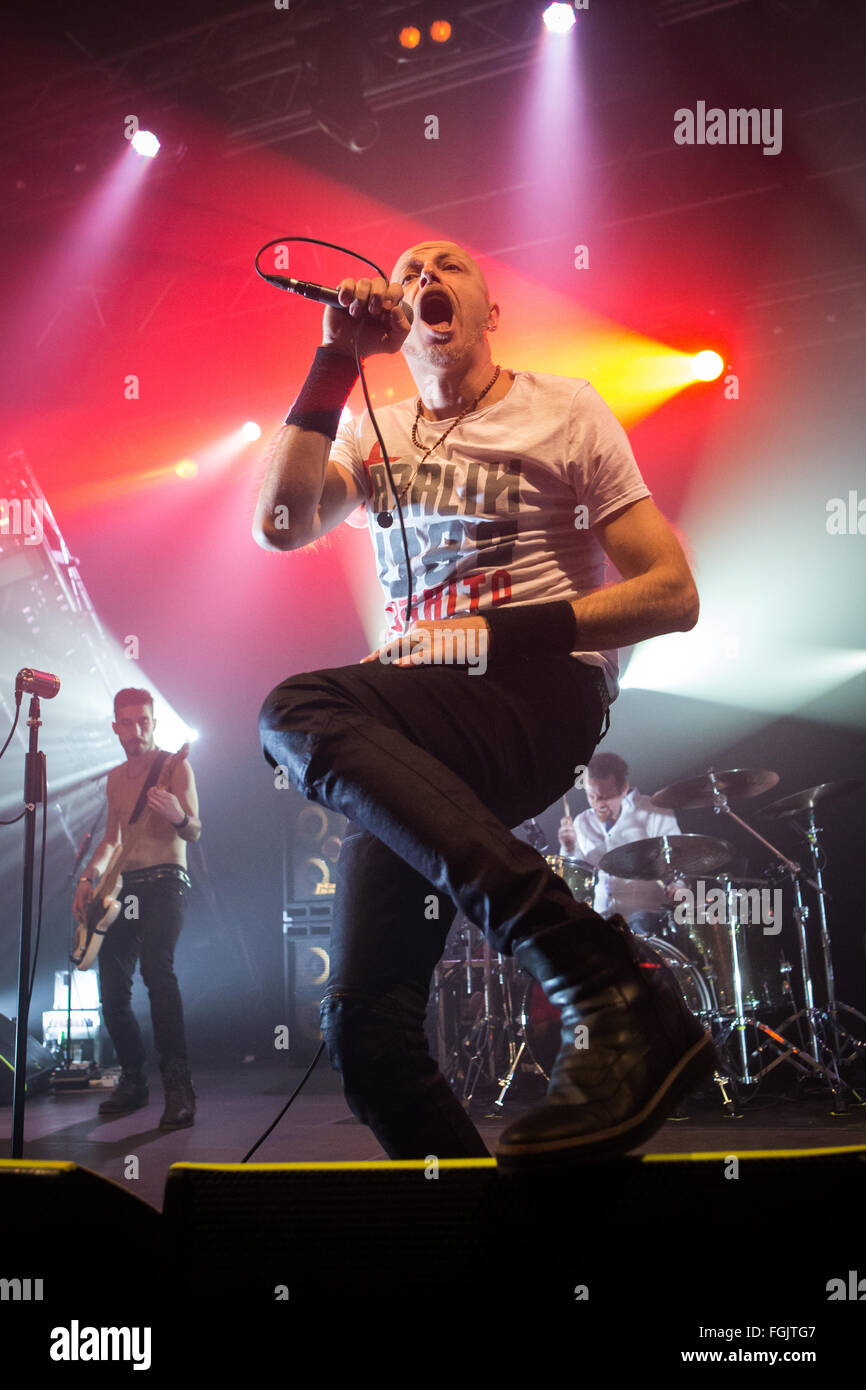 Fontaneto d'Agogna Italy. 19th February 2016. The Italian rock band ...