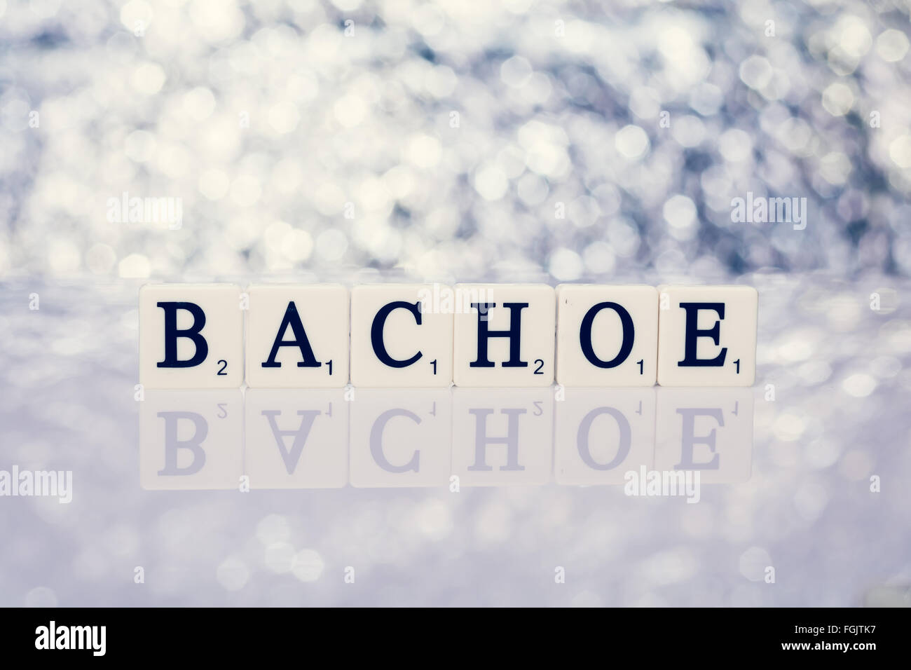 Written word tiles with letters from the game Scrabble - bachoe Stock ...