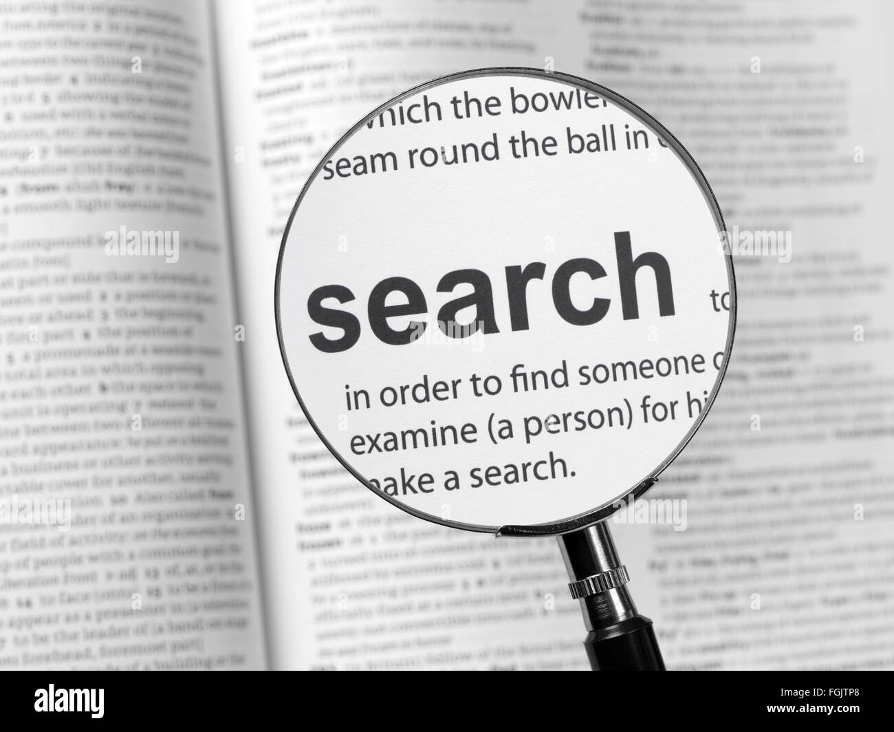Dictionary highlighting Search Stock Photo - Alamy