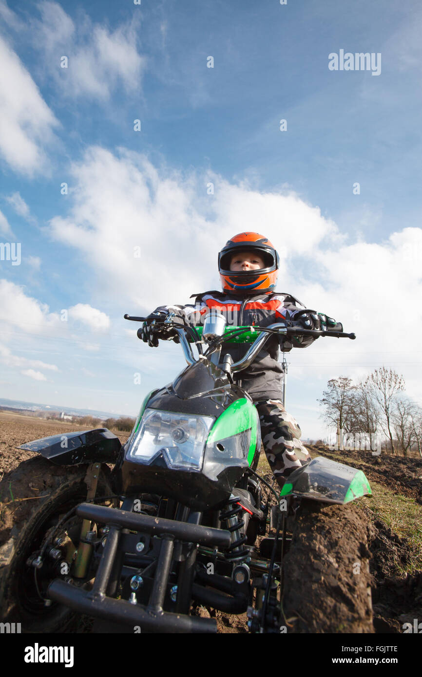 Boy quad bike hi-res stock photography and images - Alamy