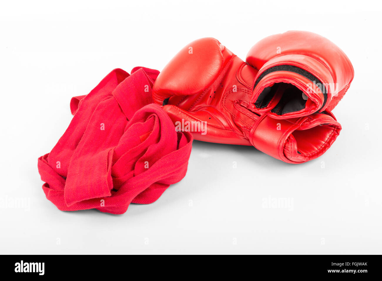 Boxing gloves with wrist wraps Stock Photo - Alamy