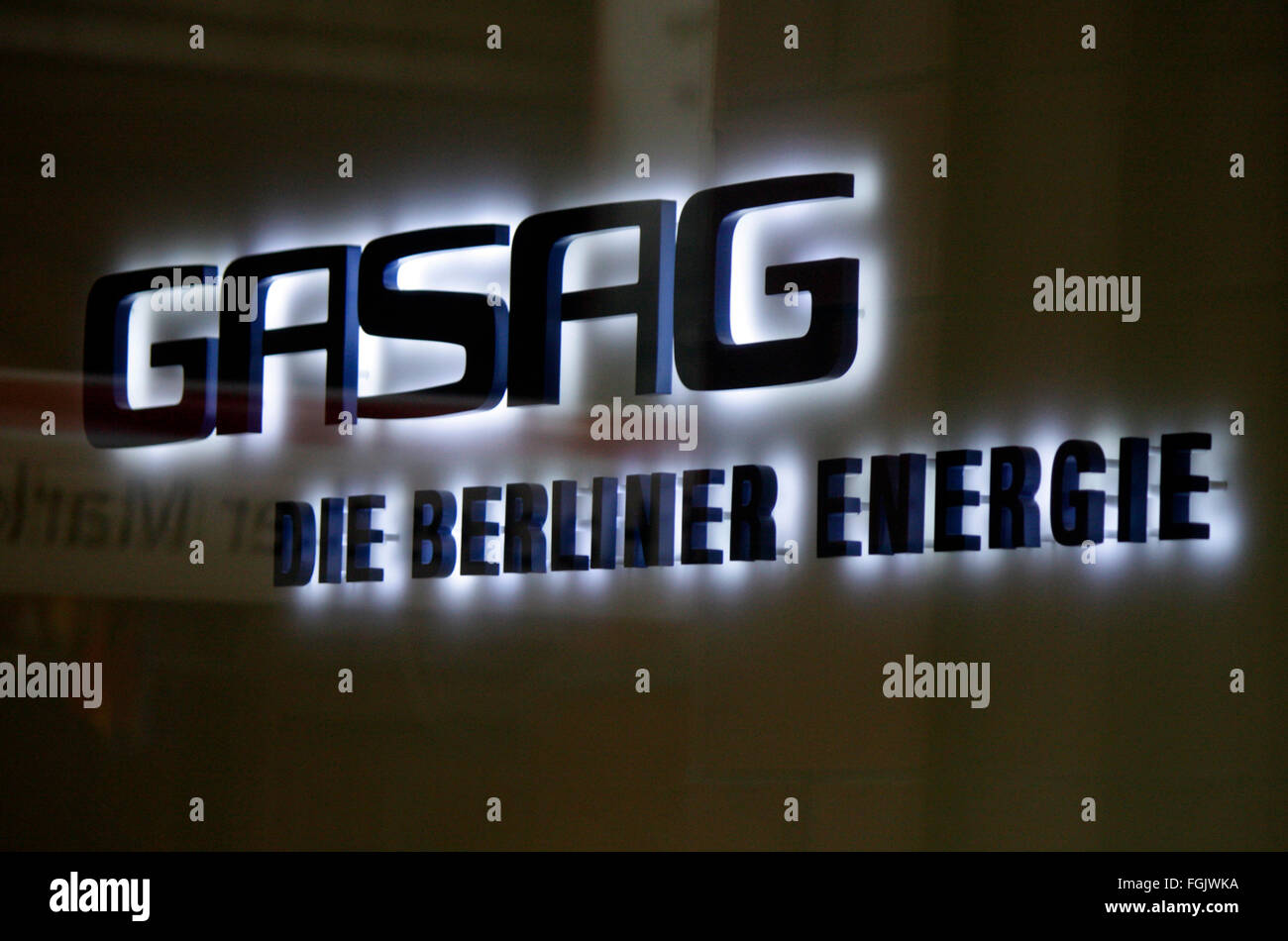 Markenname: "Gasag", Berlin Stock Photo - Alamy