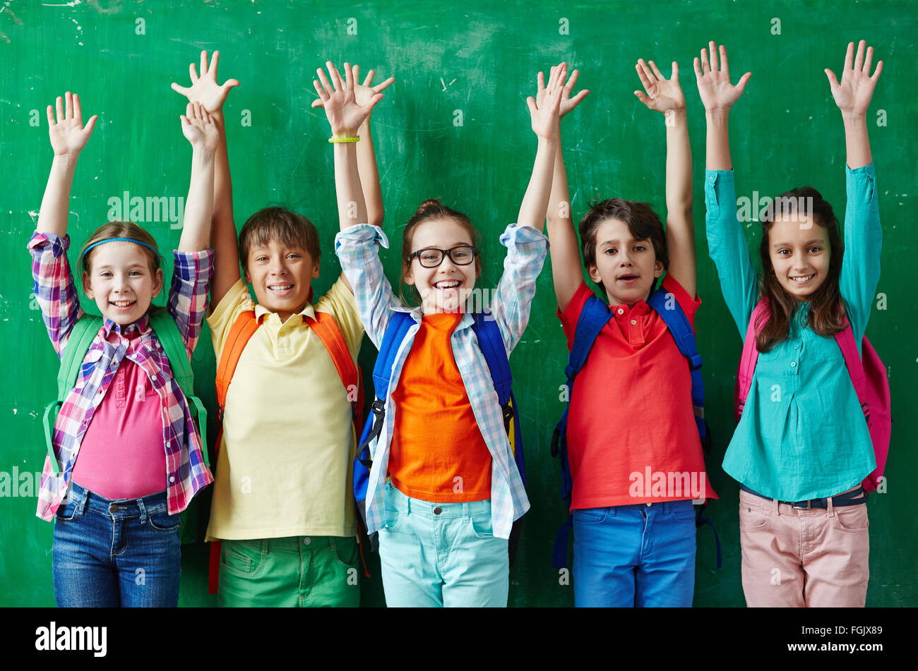 Happy pupils hi-res stock photography and images - Alamy