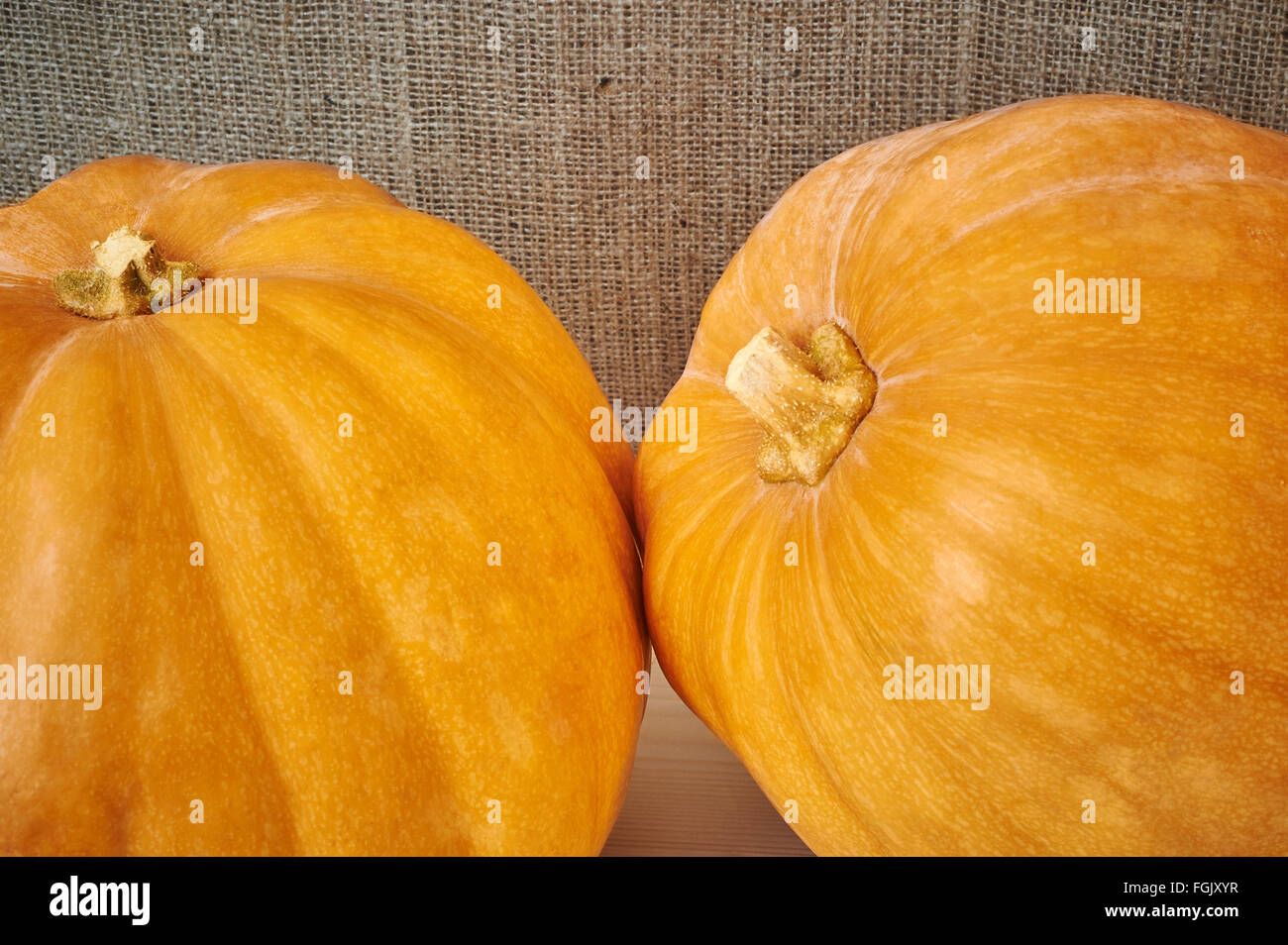 Autumn pumpkins on a wooden backround in a rustic style. Beautiful ...