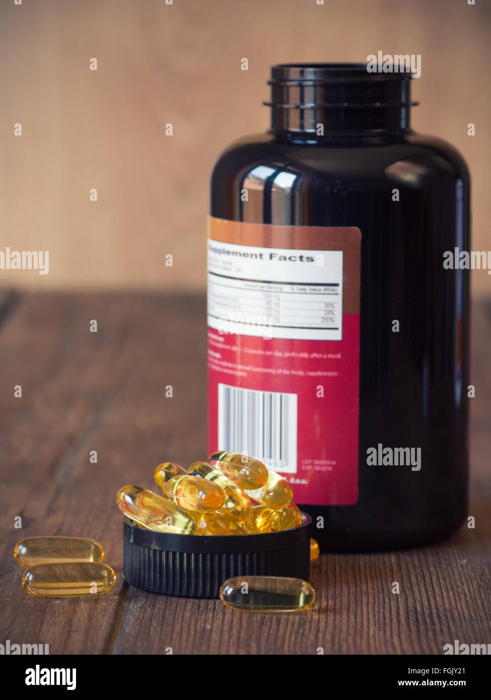 Cod liver oil omega 3 gel capsules Stock Photo - Alamy