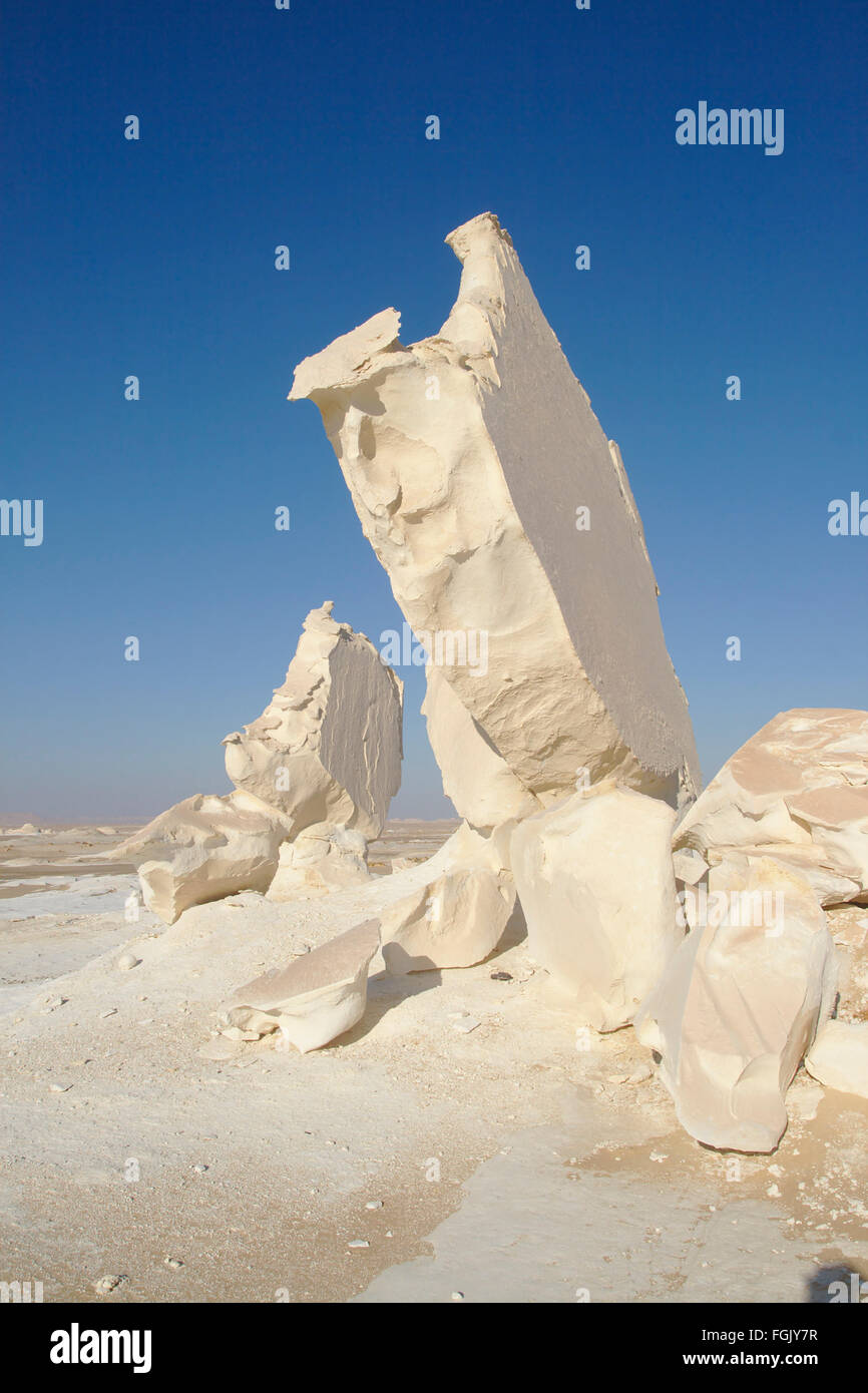 Flame shaped rock formation in the White Desert, Egypt Stock Photo - Alamy