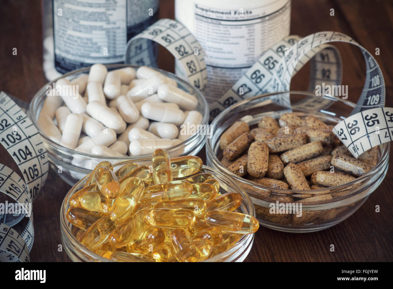 Nutritional supplements in capsules and tablets Stock Photo - Alamy