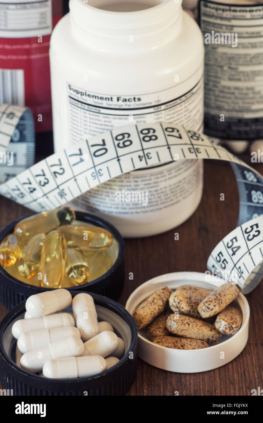 Nutritional supplements in capsules and tablets Stock Photo - Alamy