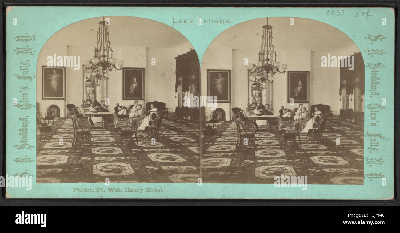 Parlor, Ft. Wm. Henry Hotel, by Stoddard, Seneca Ray, 1844-1917 , 1844 ...