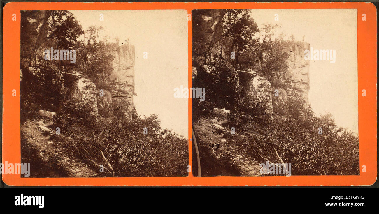 A photograph by J.B. Linn showing Roper's Rock, a site where troops ...